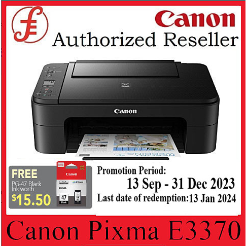 Canon PIXMA E3370 Compact Wireless All-In-One with LCD for Low-Cost ...