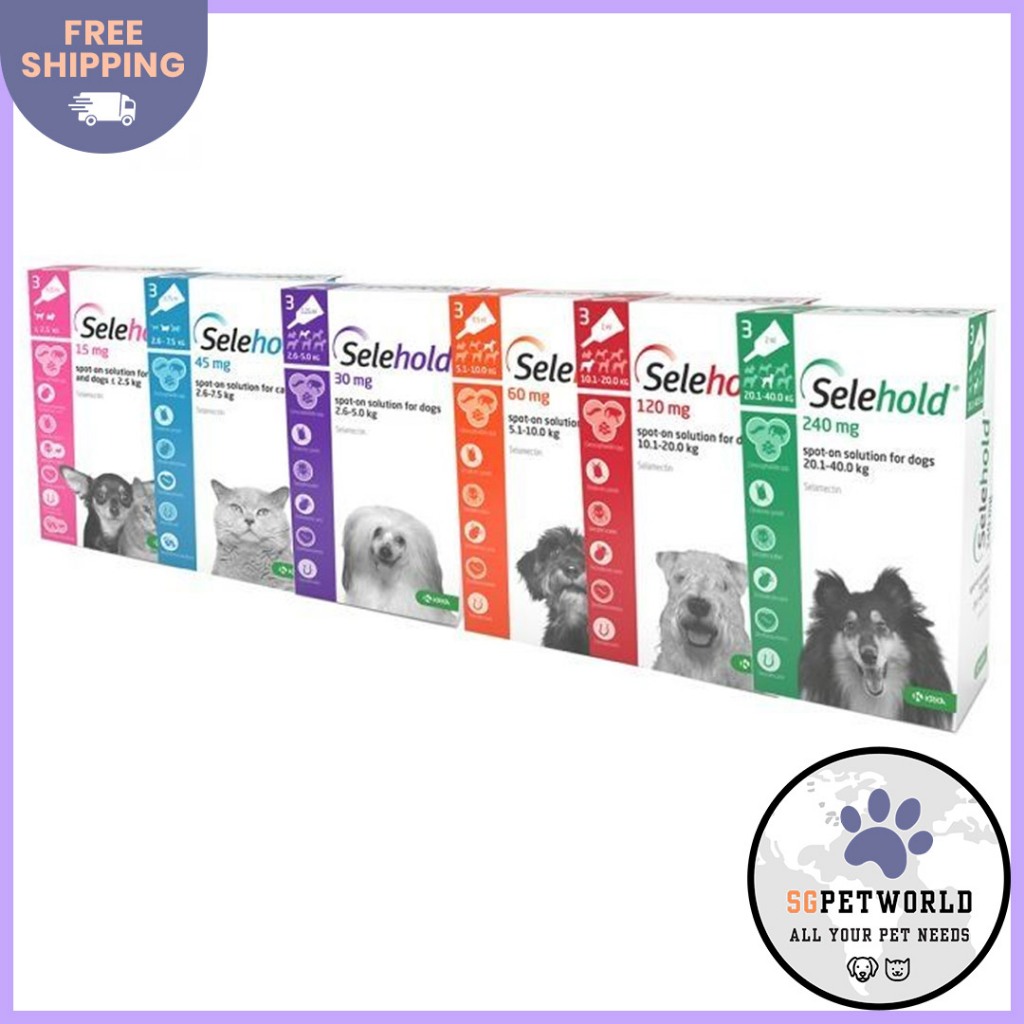 Selehold (Generic Revolution) Spot On Flea and Tick Treatment Solution ...