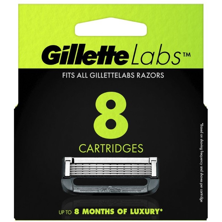 Gillette Labs Refills for Exfoliating Razor and Heated Razor 8s ...