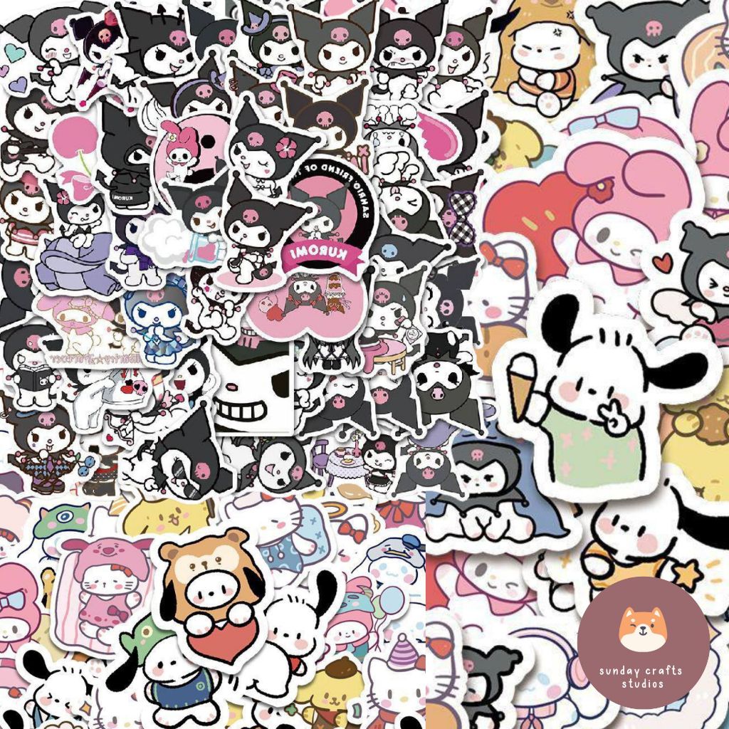 [SG] ️ 50-85 pcs Sanrio Kuromi & Friends Stickers (3 designs) | Shopee ...