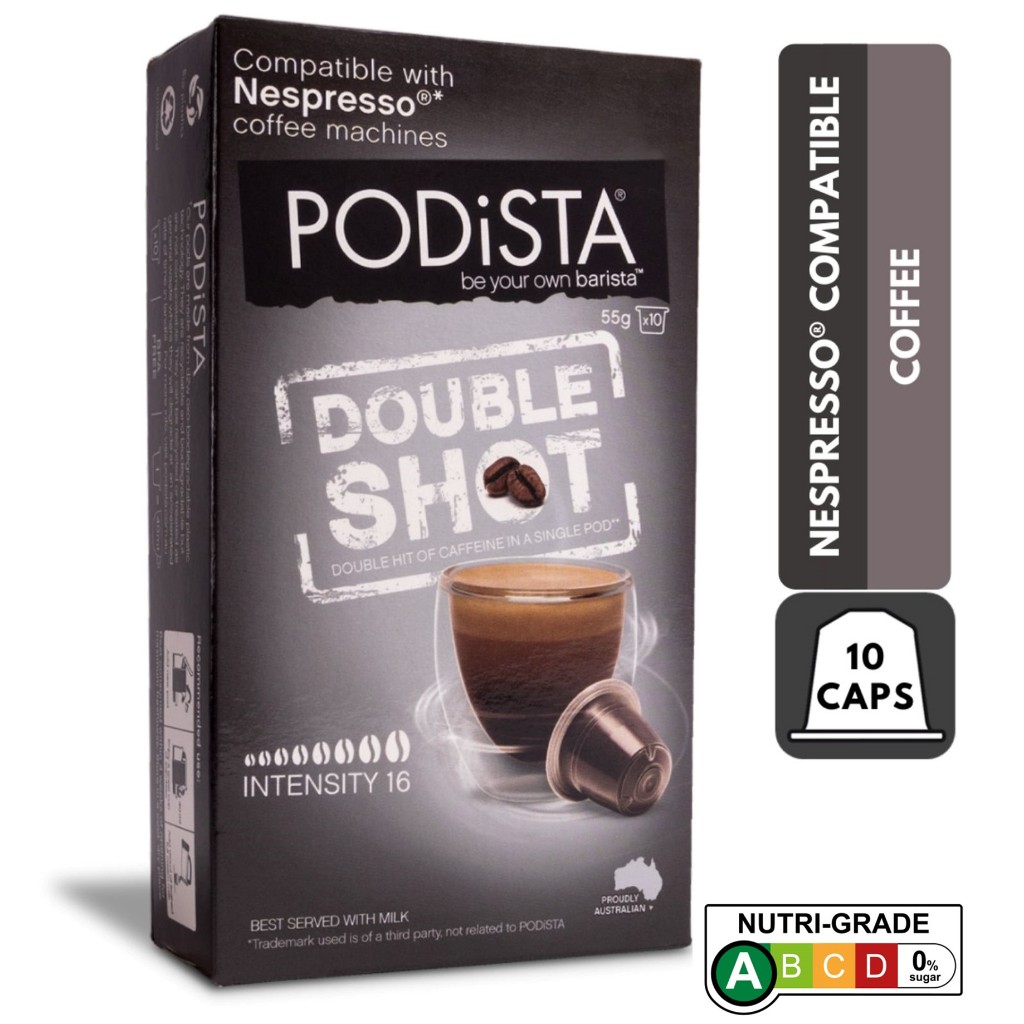 Podista Double Shot Nespresso Coffee Capsules (10 Caps Per Box ...