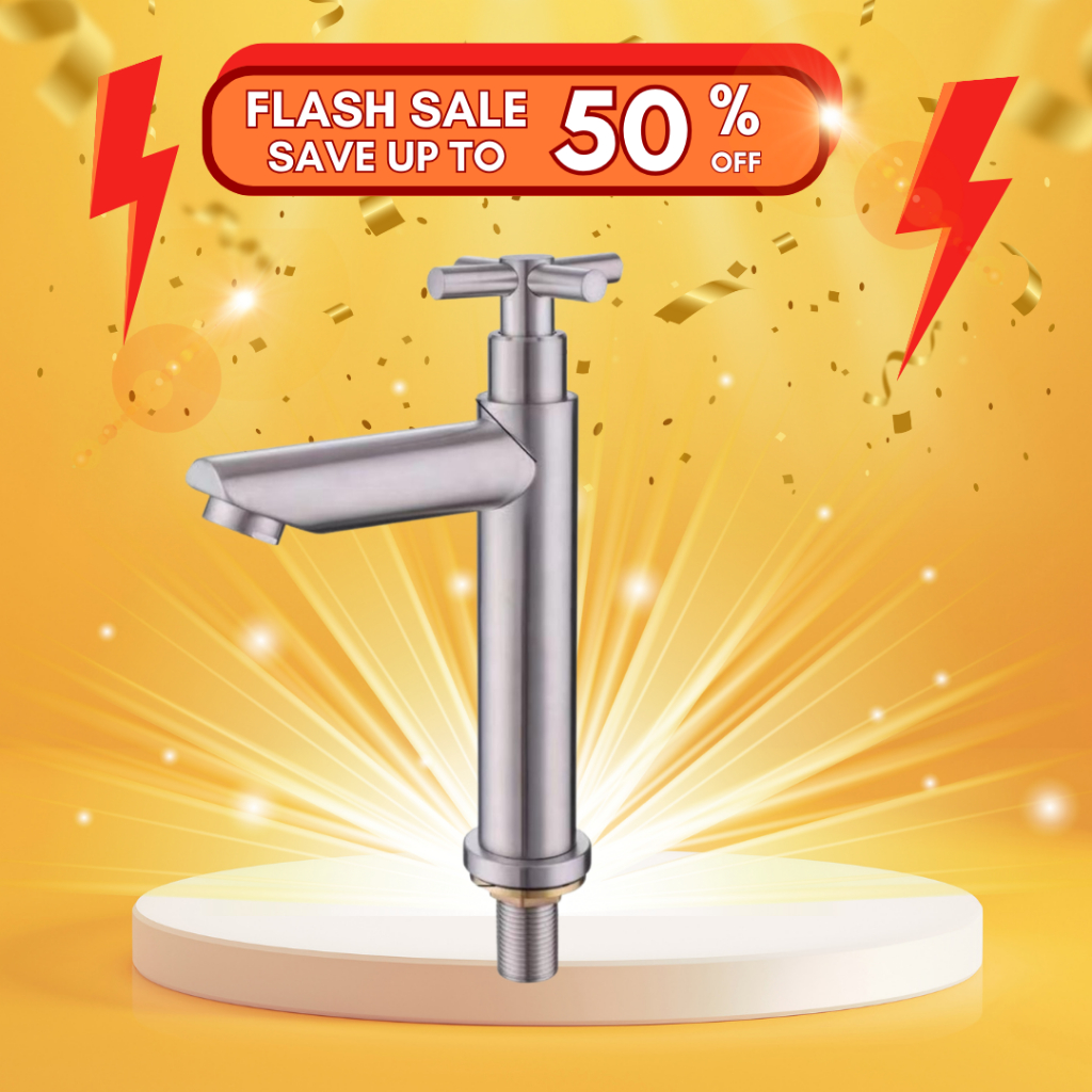 FLASH SALE! MGM Tall Stainless Steel Basin Tap - SS3026 | Shopee Singapore