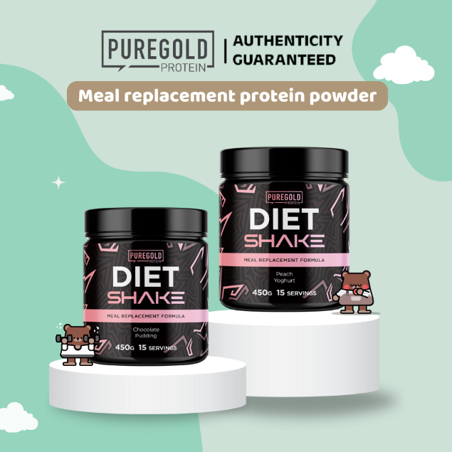 Pure Gold Protein Diet Shake 450G | Chocolate Pudding, Peach Yogurt ...