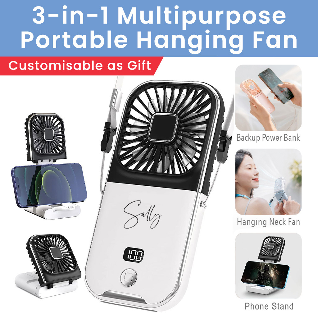 Portable USB Mini Neck Fan Customisable as Gift Light Weight Strong ...