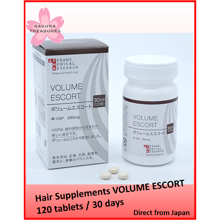 ADERANS VOLUME ESCORT Hair supplement 120 tablets/30 days [Direct from ...
