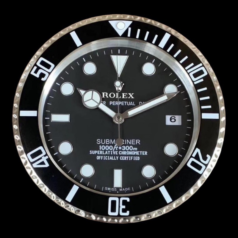 [FREE SHIPPING] Wall Clock 34cm Datejust Submariner Sea-Dweller Deepsea ...