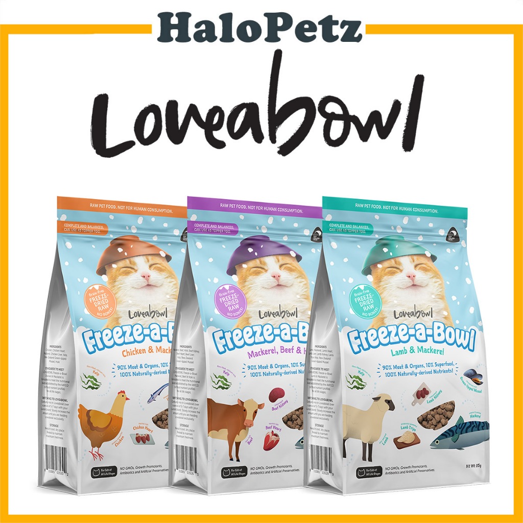Loveabowl Freeze-a-Bowl Freeze Dried Cat Food 85g | Shopee Singapore
