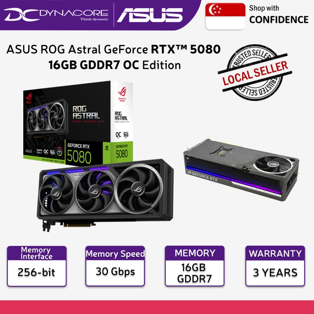 ASUS ROG Astral GeForce RTX™ 5080 16GB GDDR7 OC Edition Graphics Card ...