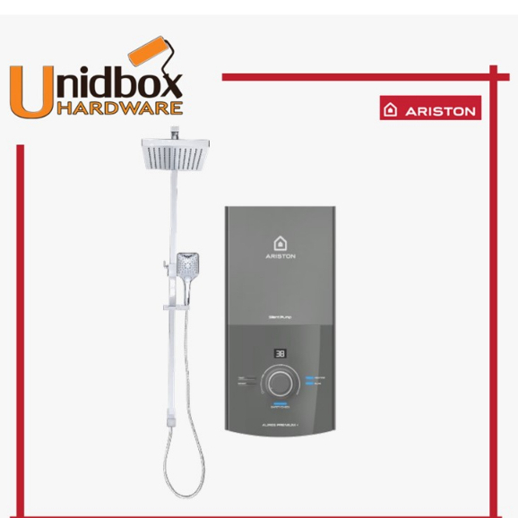 Ariston Aures Premium+RS PUMP & Rainshower Instant Water Heater with ...