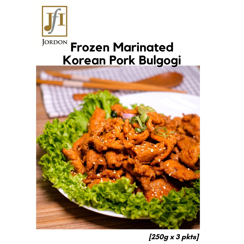 [Jordon] Frozen Marinated Korean Pork Bulgogi 250g x 3 pkts | Shopee ...