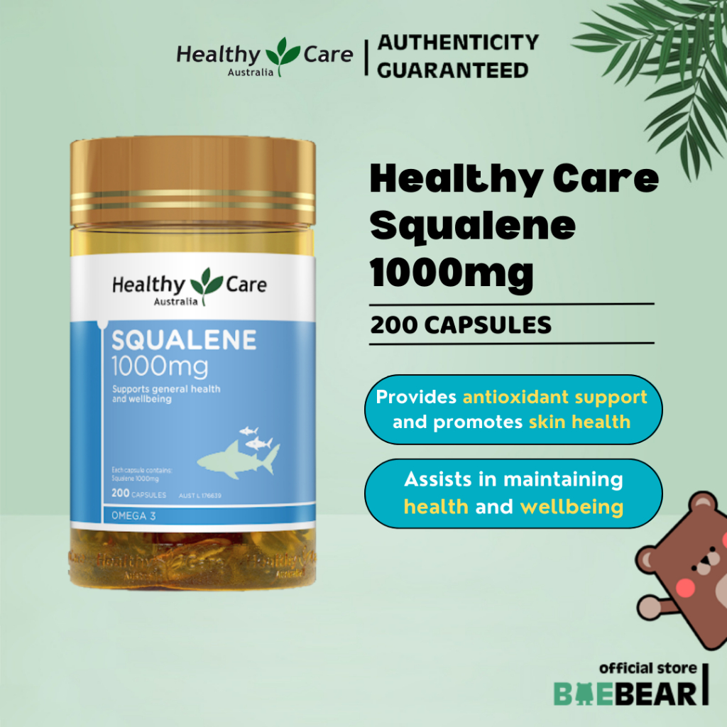 Healthy Care Squalene 1000mg 200 Capsules [BaeBear.sg] | Shopee Singapore