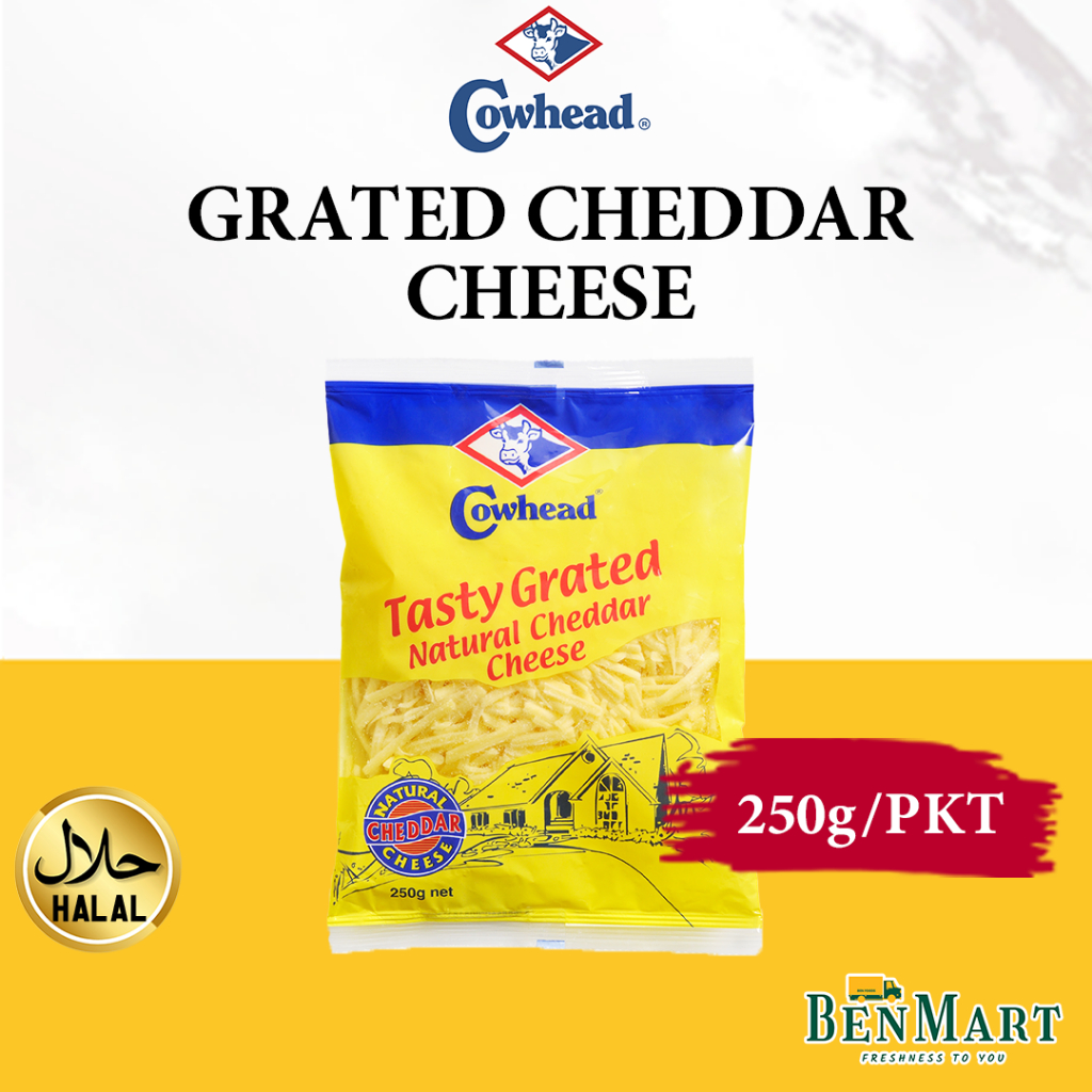 [BenMart Chill] Cowhead Shredded Cheddar Cheese 250g - Halal - Grated ...