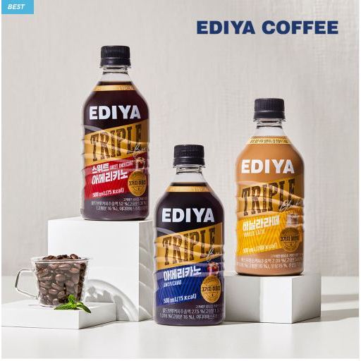 [Ediya] 이디야 트리플 커피 Triple Coffe 500ml (Americano / Sweet Americano ...
