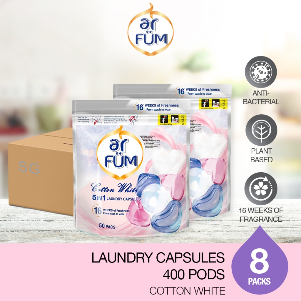 ar FÜM 5in1 Laundry Capsules Refill 50 Pods x 8 Packs | Shopee Singapore