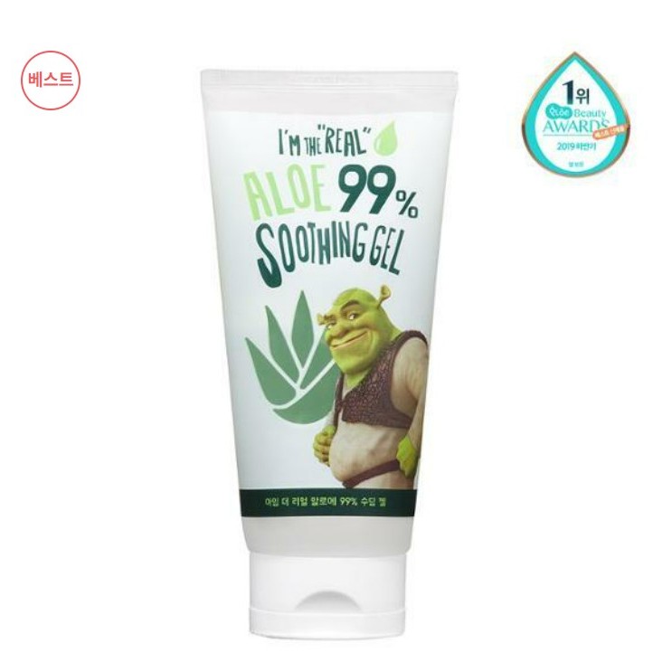 [NEW] Shrek I'm the Real Aloe 99% Soothing Gel 300ml | Shopee Singapore