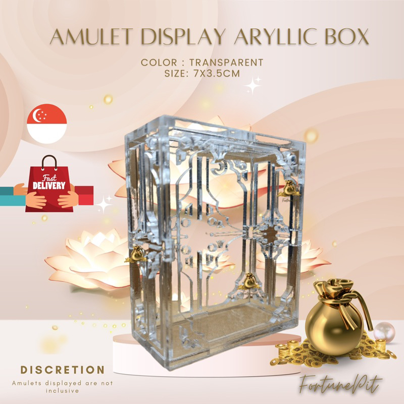 [SG INSTOCKS] AMULET AND STATUE DISPLAY ACRYLLIC BOX TRANSPARENT / CAR ...