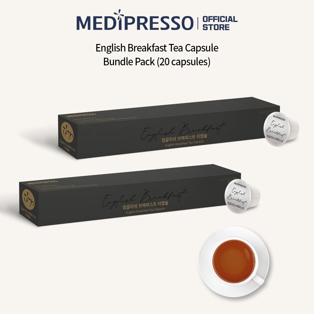 【MEDIPRESSO OFFICE 】 .English Breakfaast Tea Capsule Bundle Pack (20 ...