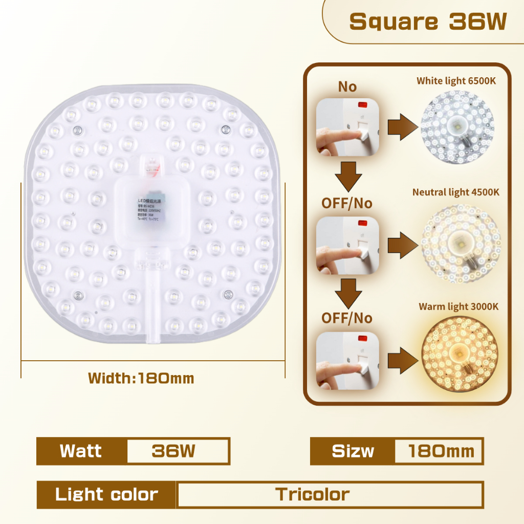 LED Ceiling Light replacement Magnetic led light module 12W 18W 24W 36W ...