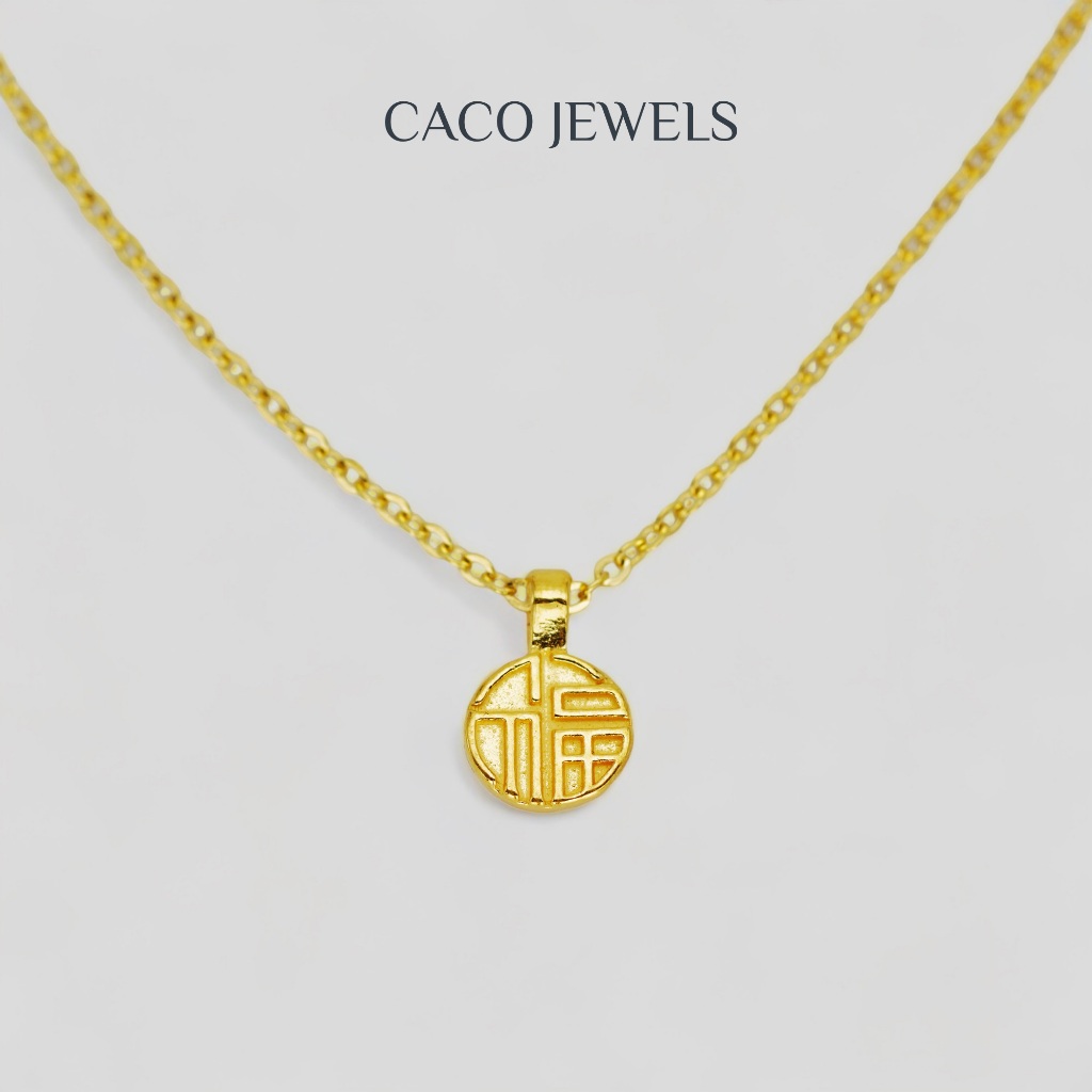CACO 999 Pure Gold Vintage Necklace "Bless Fu 福 (Necklace)" (1 Piece ...