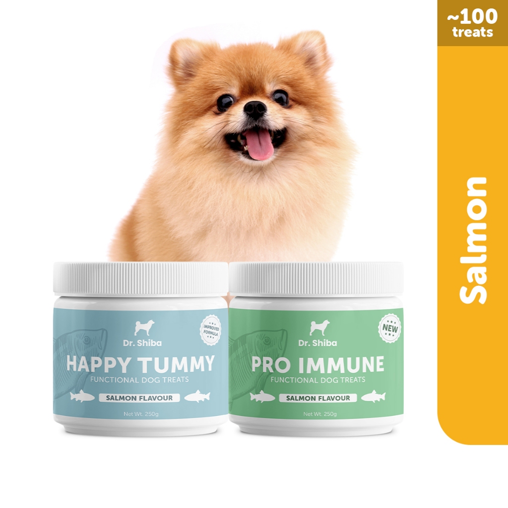 Dr Shiba Happy Tummy & Pro Immune Dog Treats Dog Multivitamins: Dog ...