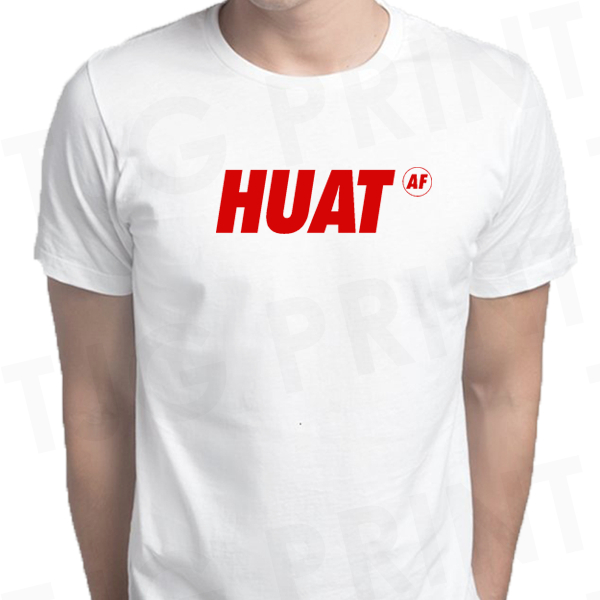 Huat AF T-Shirt Chinese New Year CNY Apparel Cotton Tee | Shopee Singapore