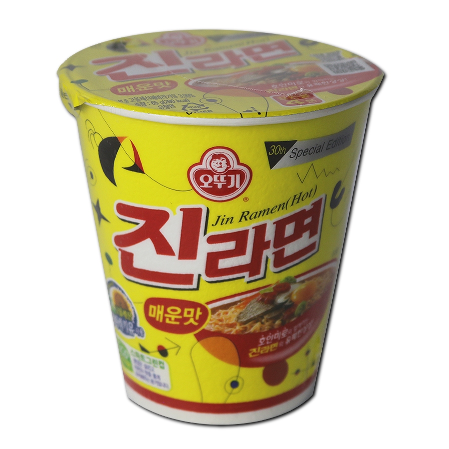 [Ottogi] Jin Ramen Cup Spicy 65g / 오뚜기 진라면 매운맛 소컵 65g / Korean Ramen ...