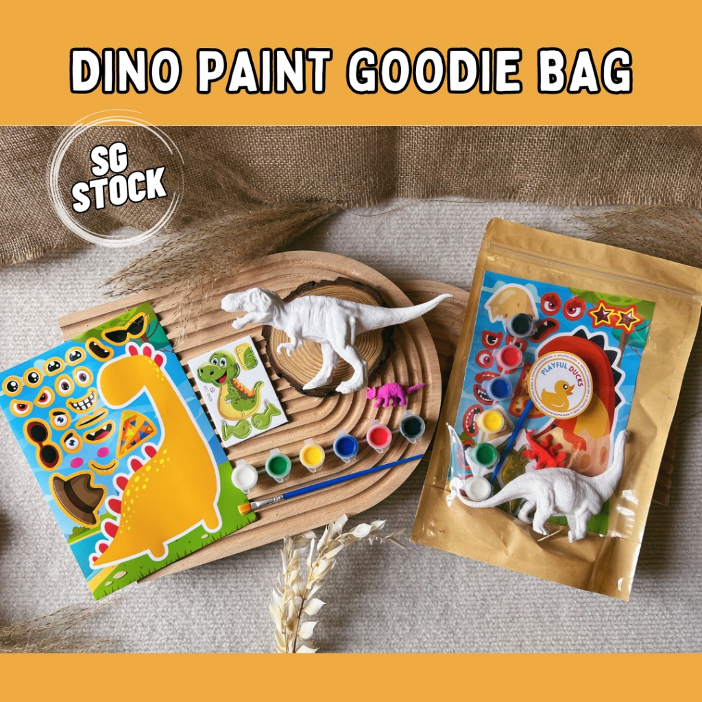 [SG Stock] Dinosaur Paint Goodie Bag Gift Kit | DIY Kids Toddler Craft ...