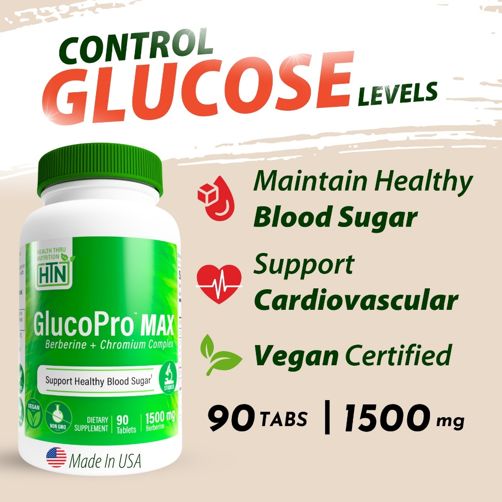 HTN GlucoPro Max Blood Sugar 1500mg 180/90 Tablet-Blood Glucose ...
