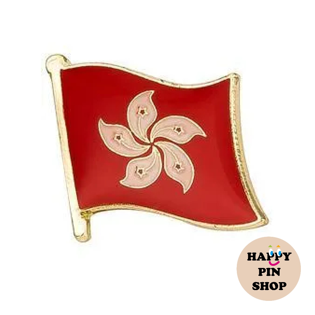 🇭🇰 Hong Kong Pin, HK Flag Pin, Collar Pin, Hongkong (Happy Pin Shop ...