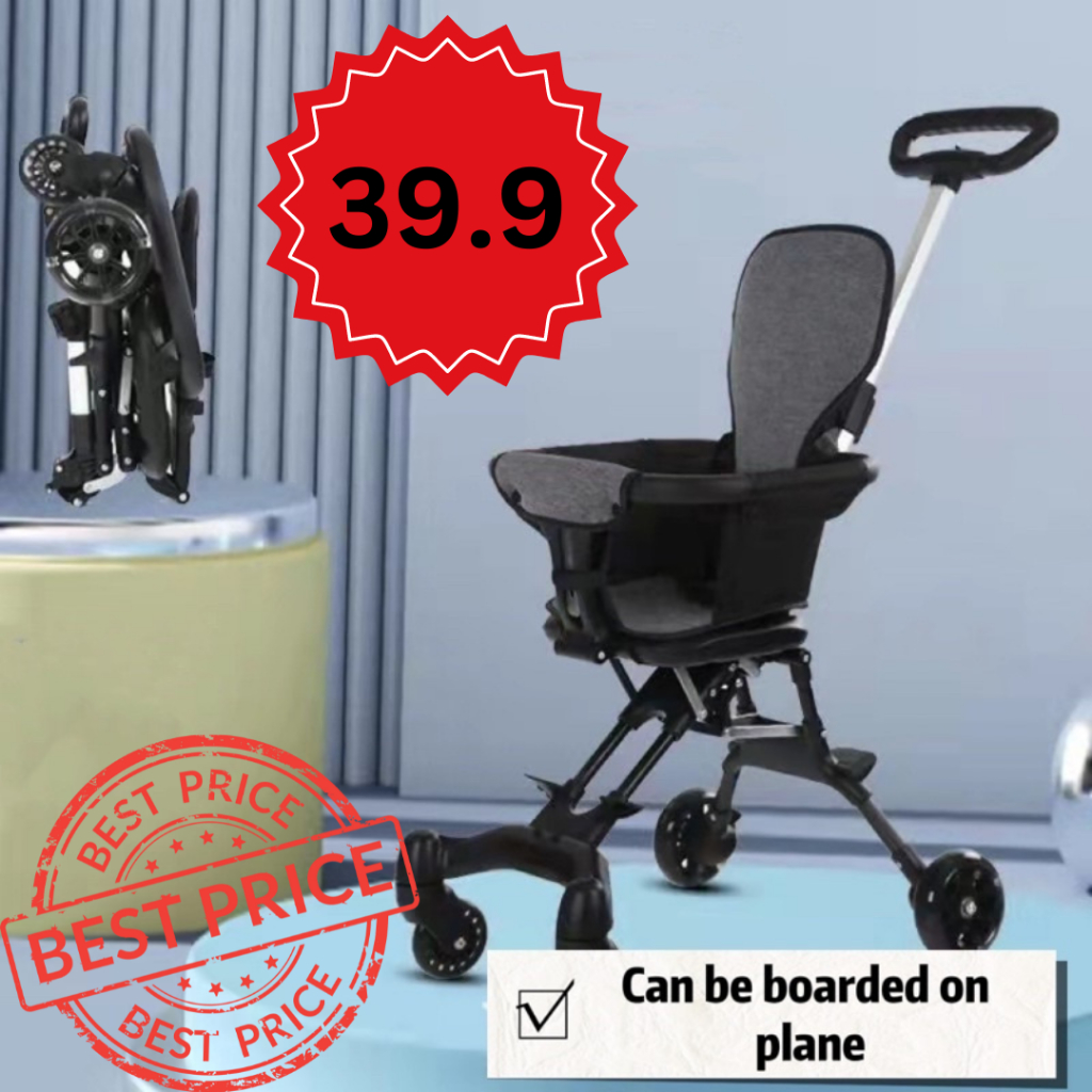 (Ready Stock) One Click Foldable Baby Stroller Portable Baby Stroller ...