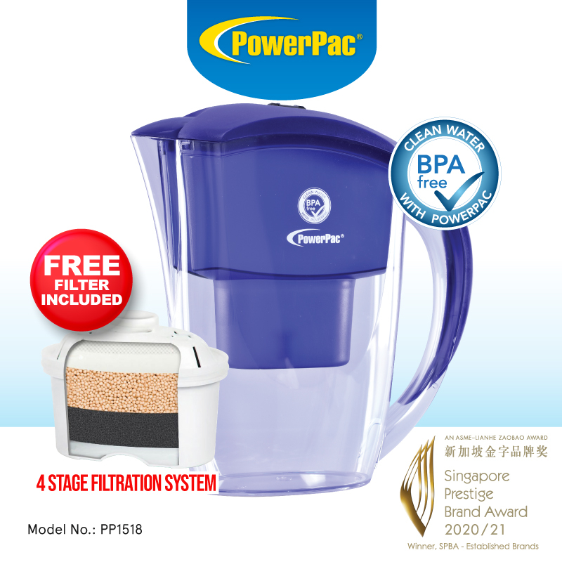 PowerPac Water Filter Pitcher, Water Purifier Filter (PP1518) | Shopee ...