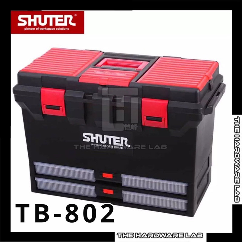 {The Hardware Lab}Shuter TB-802 Professional Tool Box With 1Tray ,2Drawers & Plastic Locks (Made ...