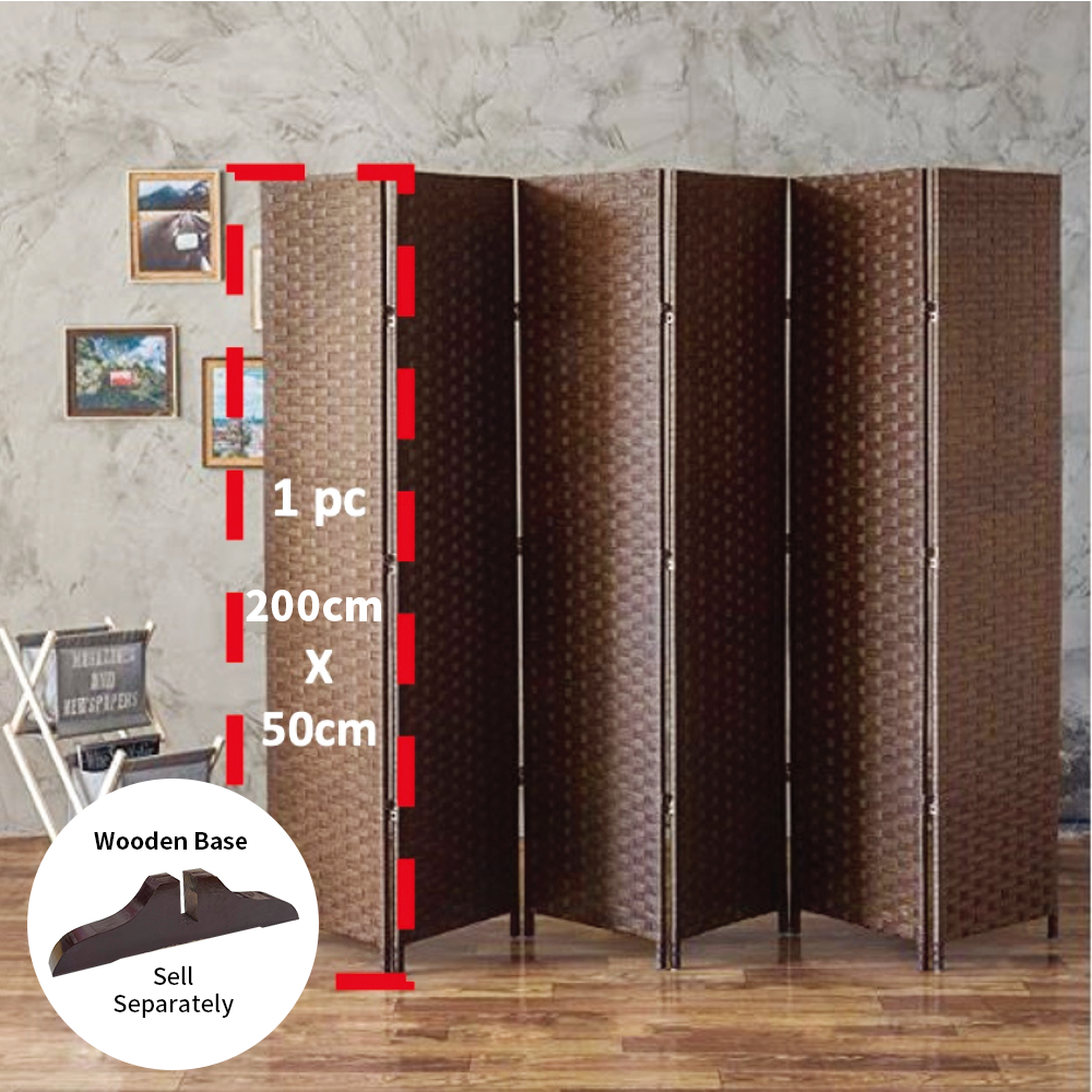 [ DOUBLE SIDE RATTAN DIVIDER ] Room Partition Folding Screen Room ...