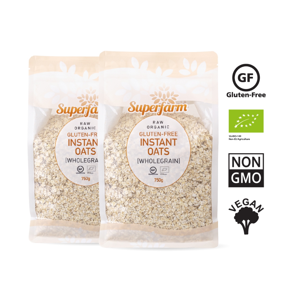 SuperFarm Organic Instant Oats 750gx2 | Shopee Singapore