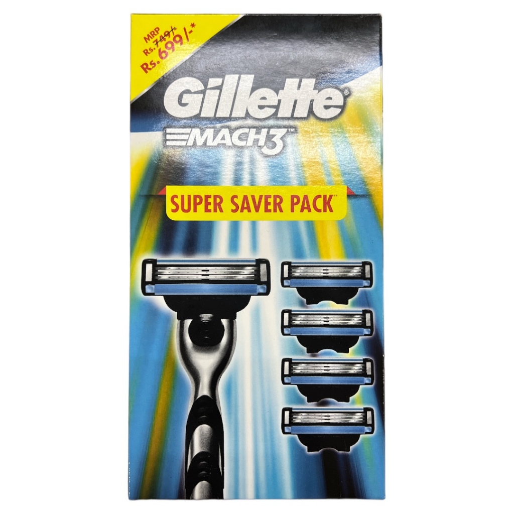 GILLETTE MACH 3 CARTRIDGE 4 PCS | Shopee Singapore