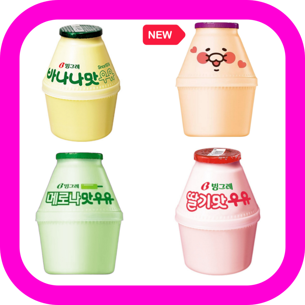 [Binggrae] Korean banana flavored milk 240ml / Strawberry flavored milk ...