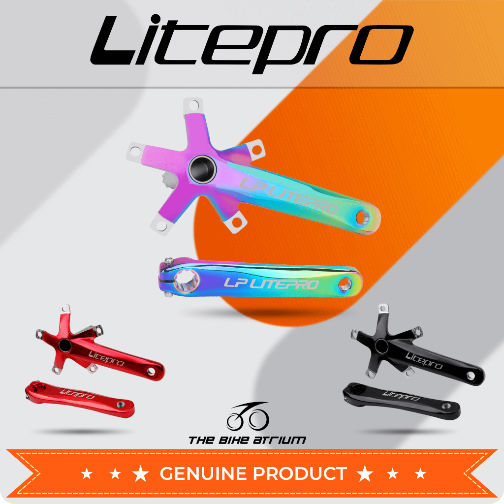 Litepro Hollow Tech Crank Arm Set 130bcd 24mm Axle 170mm Crank Arm