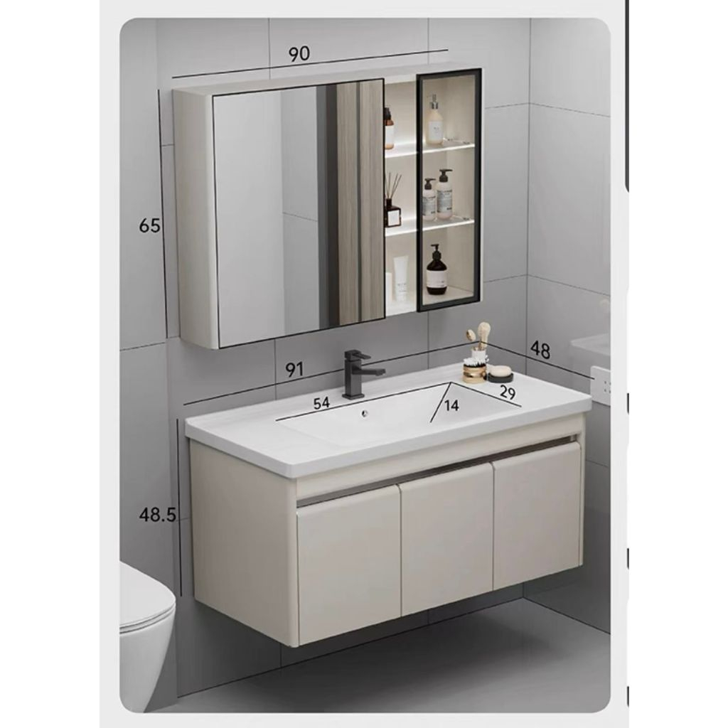 [SG Stock]Stainless steel Bathroom Vanity Cabinet Set Bathroom Cabinet ...