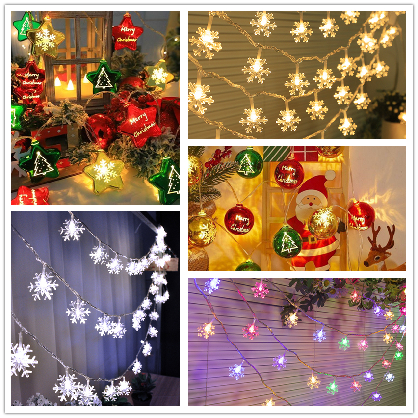 【SG】CNY Decoration Fairy Light Snowflake String LED Lights USB Battery ...