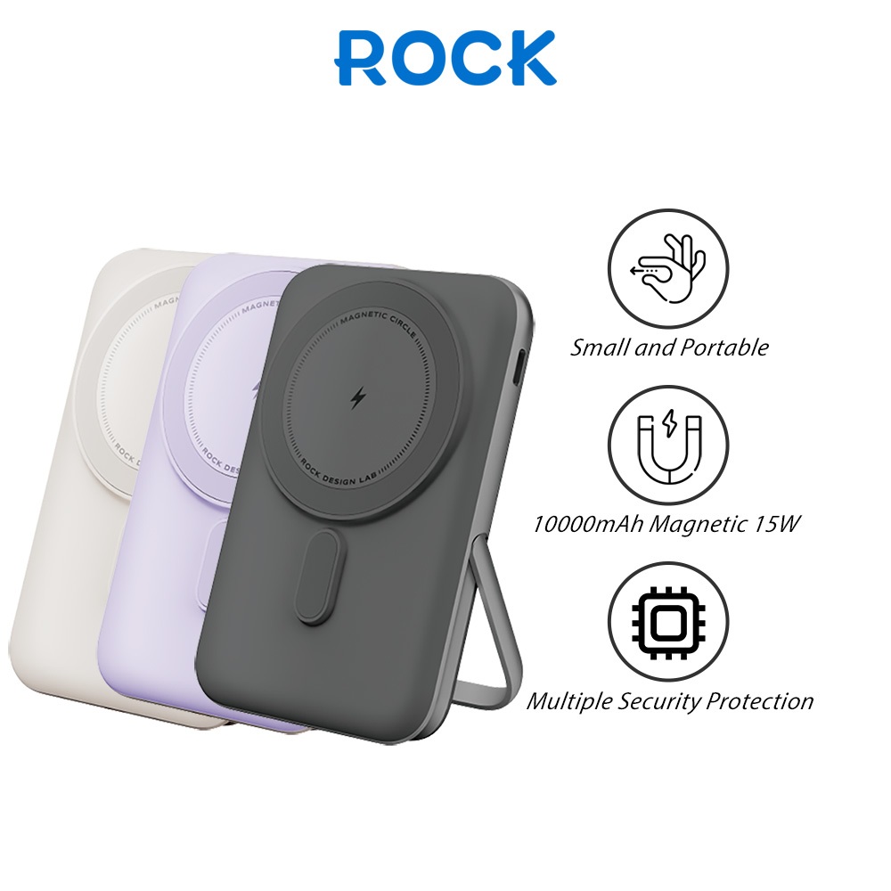 Rock Magnetic 15W Wireless Charging PD20W PD30W Powerbank 10000mAh for ...