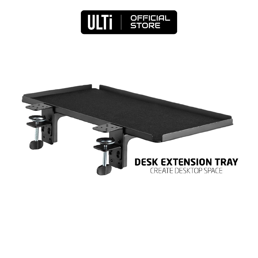 ULTi Clamp-On Desk Extension Tray Holder - No Drilling Required with ...