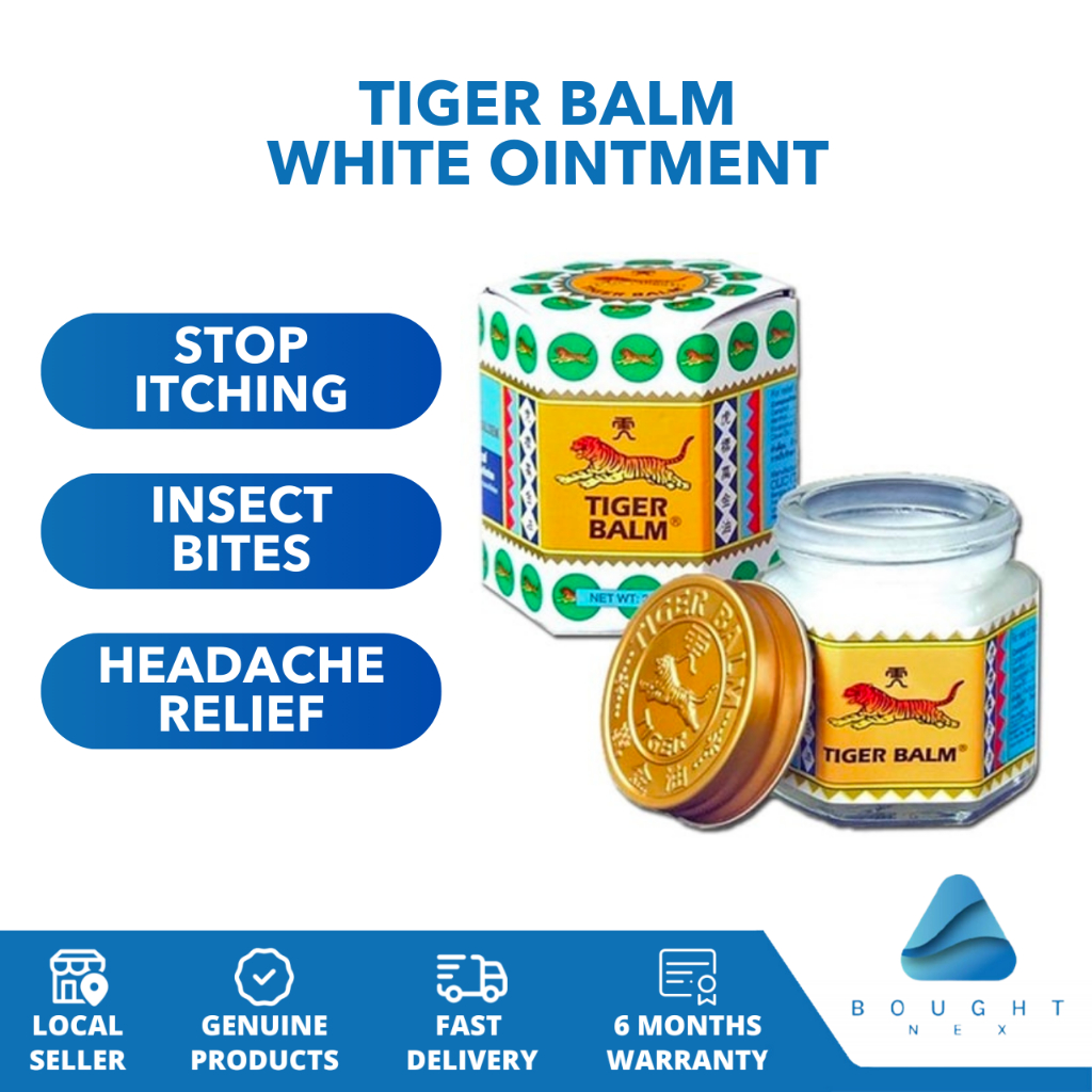 Tiger Balm White Ointment 30g - Relief for Bug Bites, Headaches & Nose ...