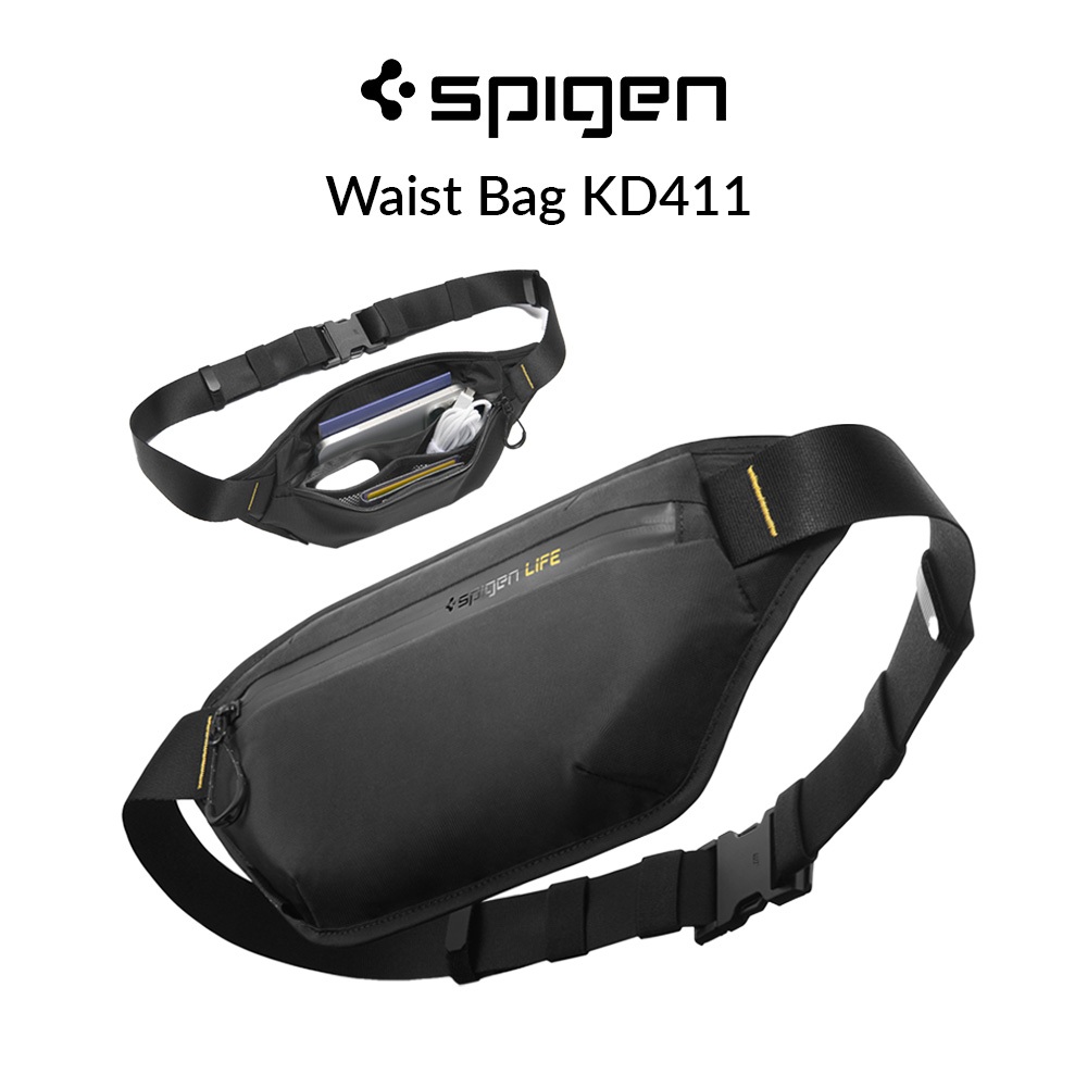 Spigen Klasden KD411 Waist Bag RFID Blocking Running Bag Water ...