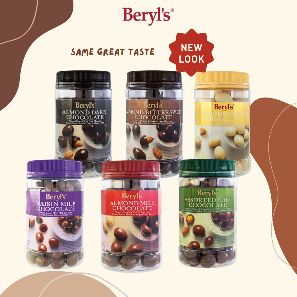 Beryl's Almond Bitter Sweet/Almond Milk/Raisin Milk Chocolate | Shopee Singapore
