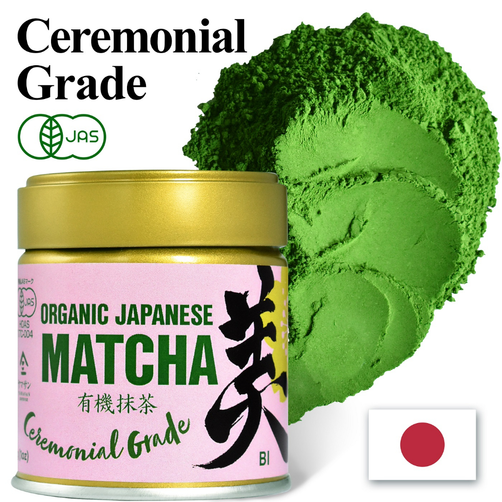 Japanese Organic Matcha Powder "BI", Ceremonial Grade Uji Matcha Green Tea, 30g/Tin Shipping Fee ...