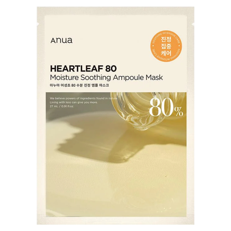 Anua Heartleaf 80 Moisture Soothing Ampoule Mask Set (10 masks) Expiry ...