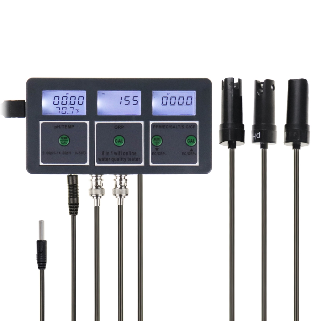8-in-1 Multi-Parameter Water Test Kit pH. ORP. EC Conductivity, TDS ...