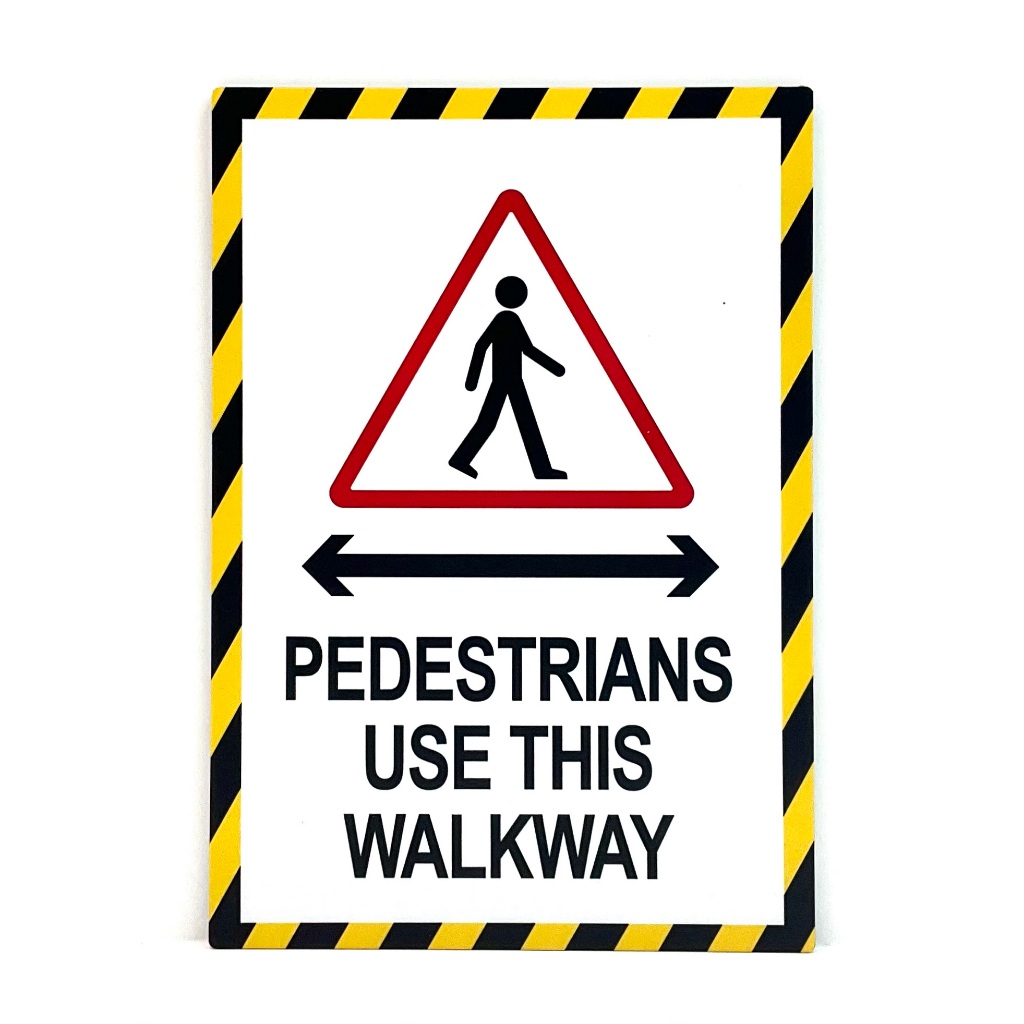 PEDESTRIANS USE THIS WALKWAY SIGN/SIGNAGE | WALKWAY SIGN, INSTRUCTION ...