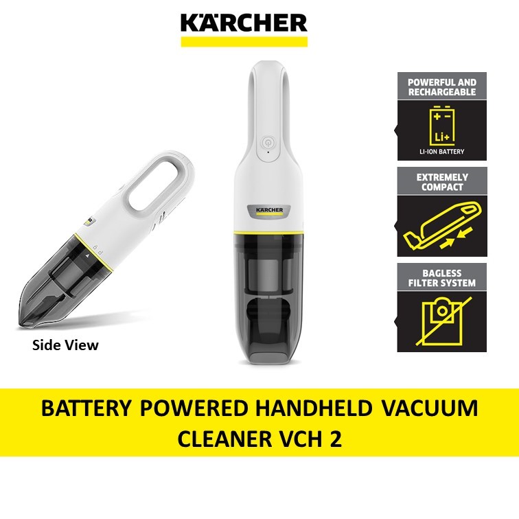 Karcher Handheld USB Charged 70W Vacuum Cleaner using HEPA Filter VCH 2 1.198-400.0 | Shopee ...