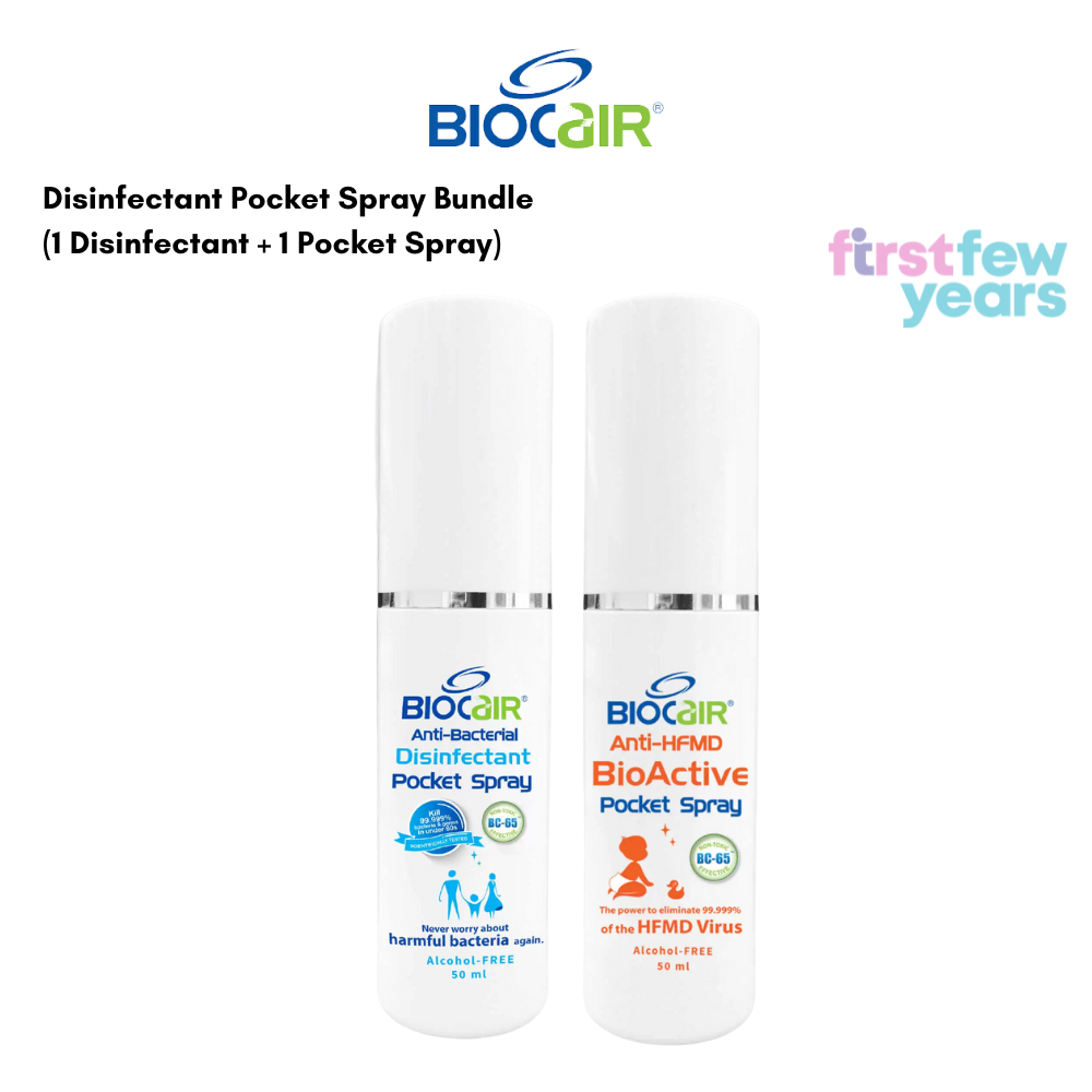 Biocair Disinfectant Pocket Spray Bundle (1 Disinfectant + 1 Pocket Spray) | Shopee Singapore